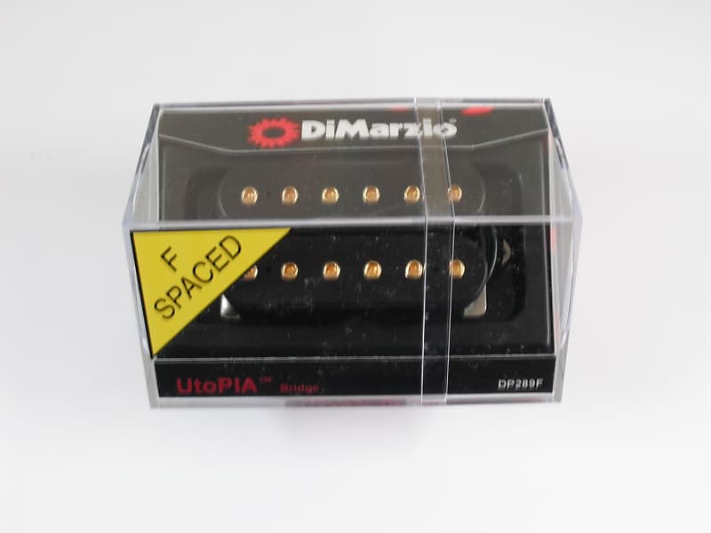 DiMarzio Utopia Bridge Humbucker Black W/Gold Poles DP 289 F | Reverb