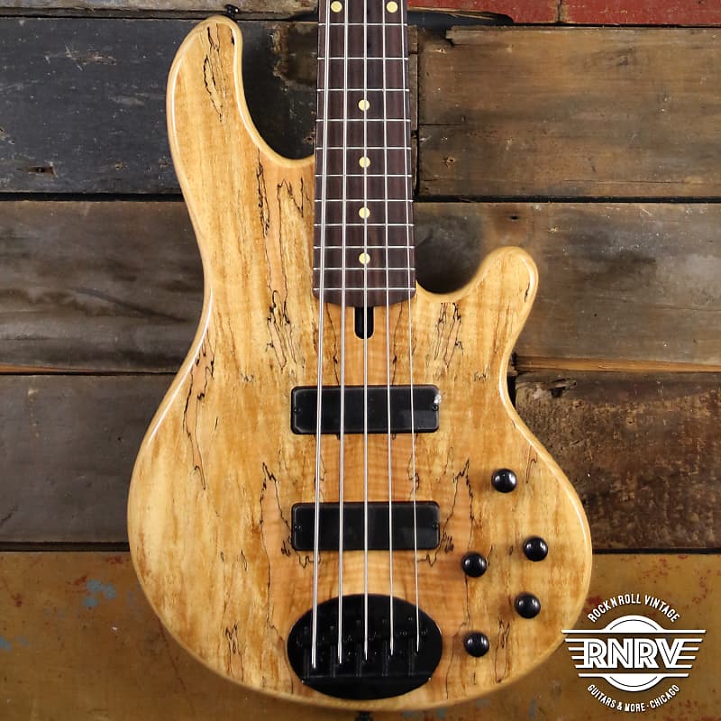 Lakland 55-01 Deluxe Spalted Maple Bass - Black Hardware | Reverb