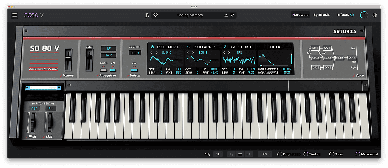 Arturia SQ80 V Digital Synthesizer Virtual Instrument | Reverb