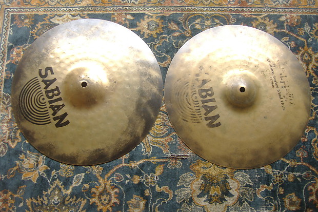 RARE Sabian Signature WILL CALHOUN 14" MAD HIHATS! 1198 & | Reverb
