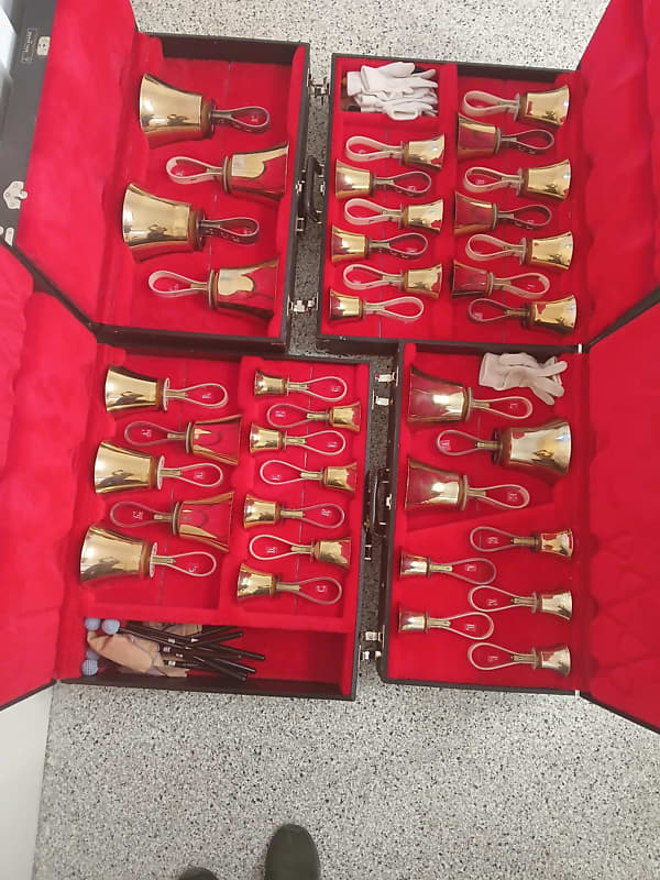 Malmark hand bells set with cases | Reverb