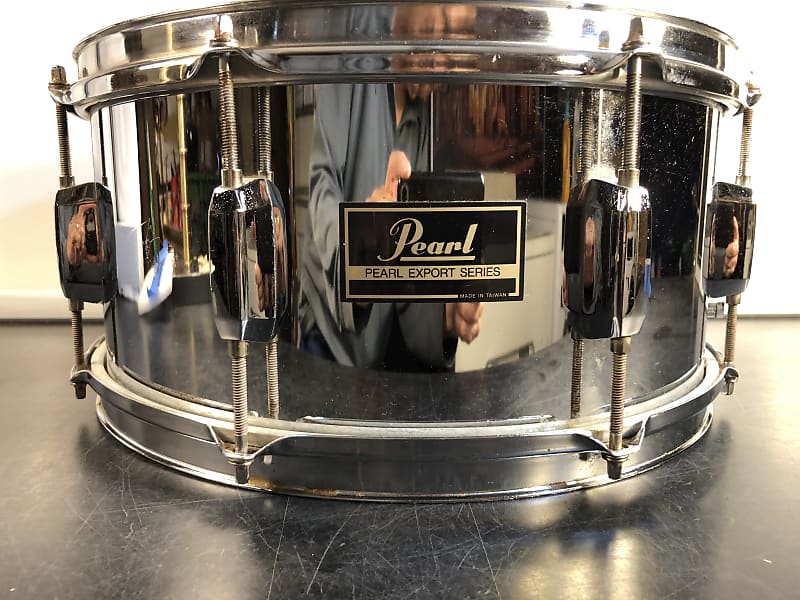 Vintage Pearl Export Series Chrome Snare Drum | Reverb UK