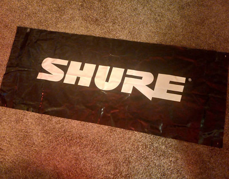 Shure Music Store Dealer Display Banner | Reverb