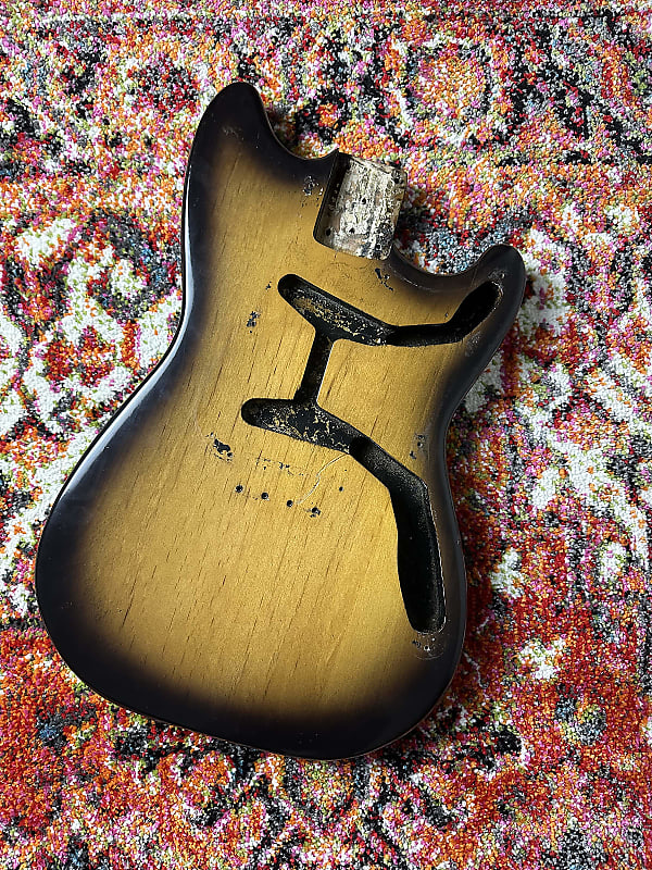 1957 Fender Musicmaster Body - Refinished Tobacco Burst | Reverb