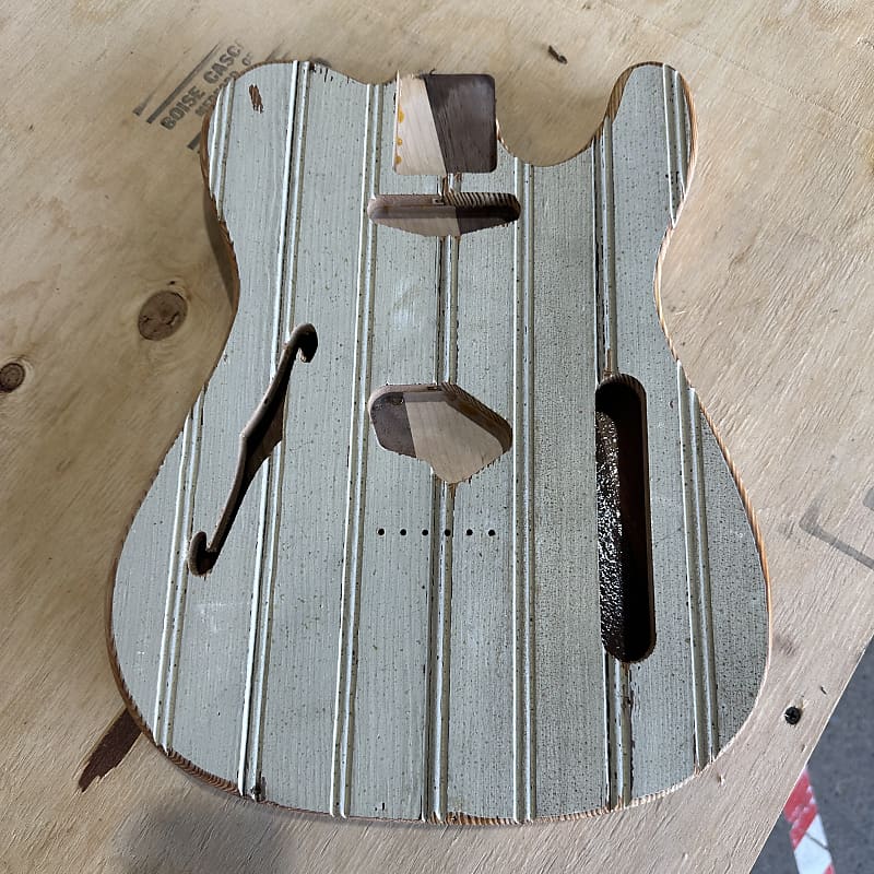 SHC - Tele style thinline barncaster - Central Iowa barnwood | Reverb