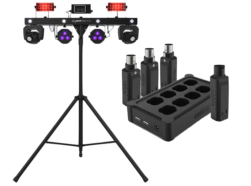 Chauvet DJ Gig Bar Move Plus ILS + D-FI XLR Pack Bundle | Reverb