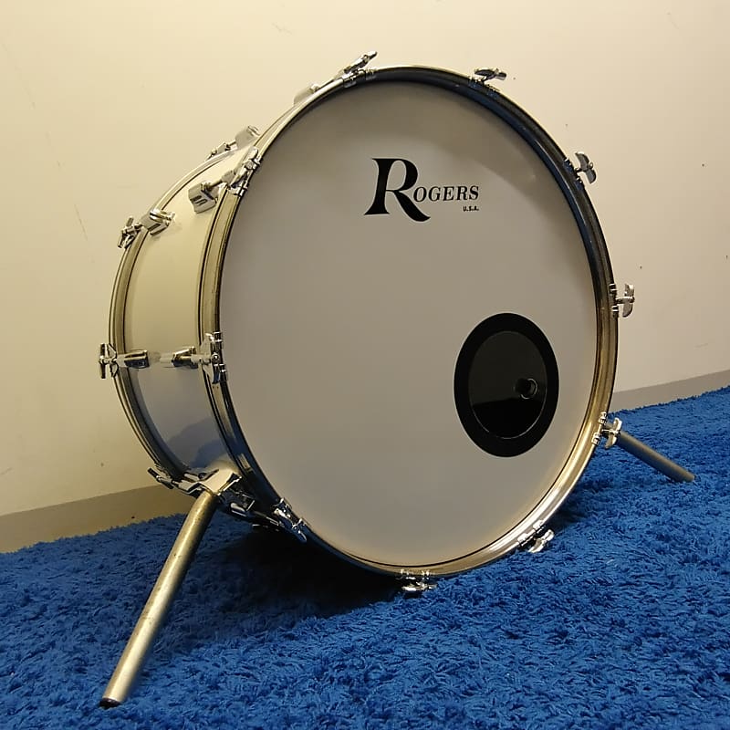 Rogers Big R 24"x14" bass drum 1977-1978 - Silver Mist | Reverb UK