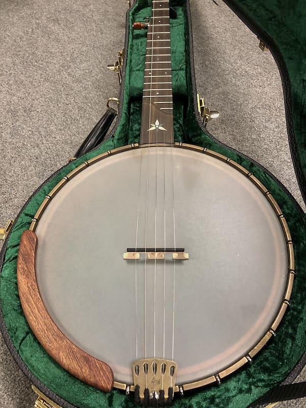 Ome Flora 12" Walnut Open Back Banjo & Case | Reverb