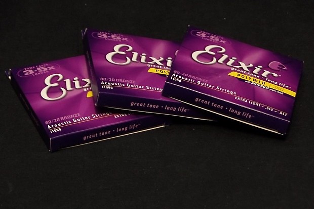 Elixir 11000 80/20 POLYWEB Extra Light .010-.047 Acoustic | Reverb
