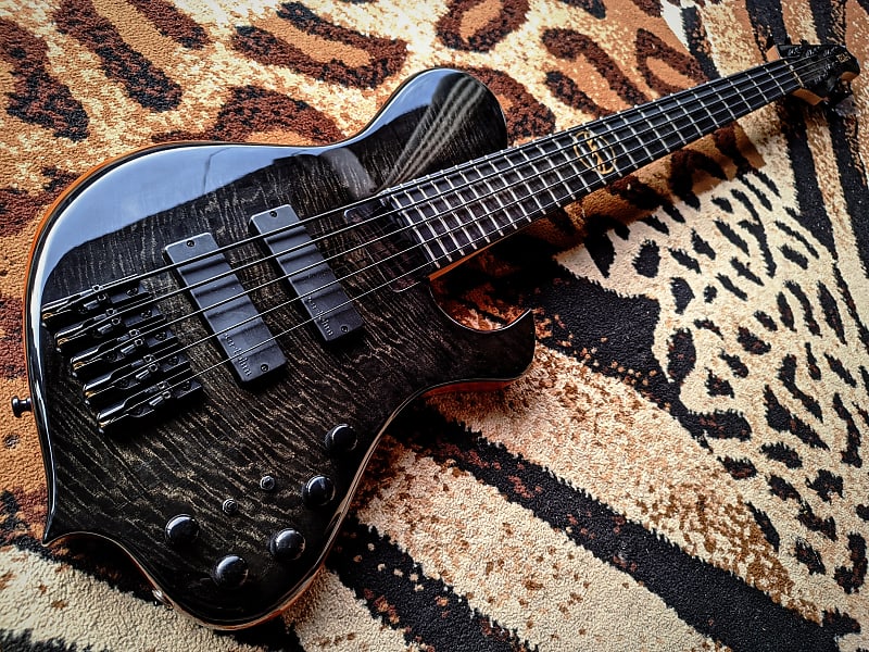 Faray basses Xena 5 black 2023 - Tubuh mengkilat | Reverb