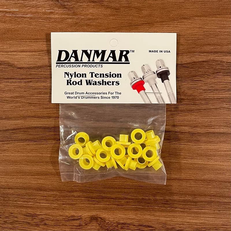 Danmar 20 Pack Nylon Tension Rod Washers Yellow | Reverb