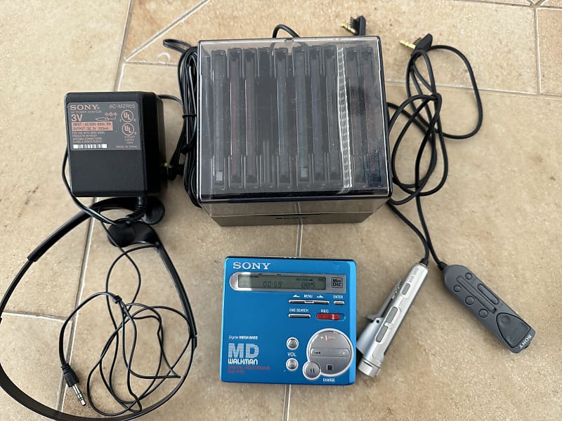 Sony MD Walkman MZ-R70 1999 - Blue | Reverb