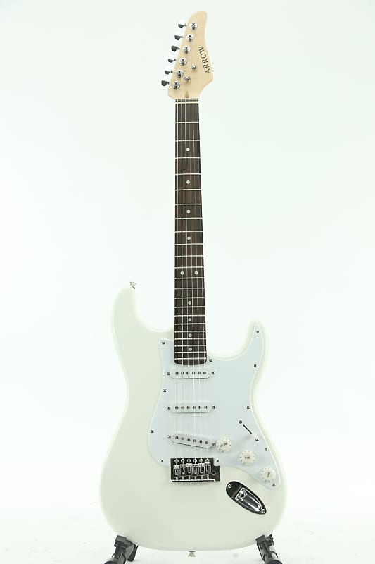 Arrow ST 111 Snow White Rosewood/white - Electric guitar | Reverb
