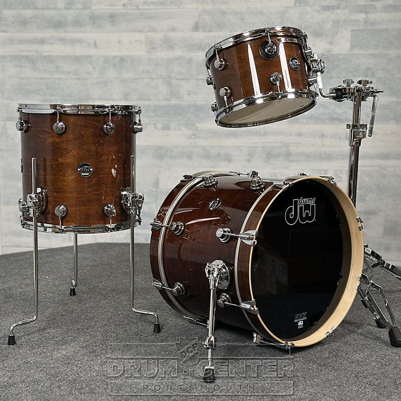 DW Performance 3pc Drum Set 18/12/14 Walnut Lacquer - DCP | Reverb