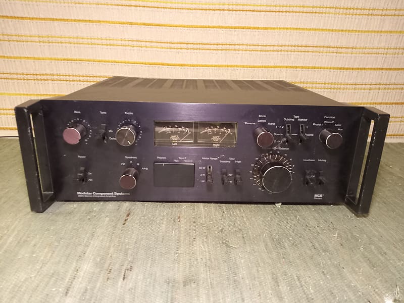 MCS 3865 Stereo Amplifier Vintage 80s Black Japan | Reverb