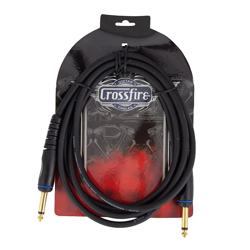 Crosssfire Instrument Cable with Straight Moulded Jacks | 6ft | Reverb