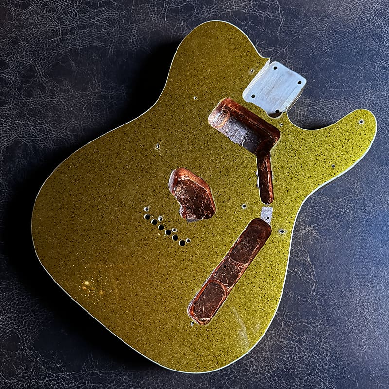 Gold flake telecaster body | Reverb