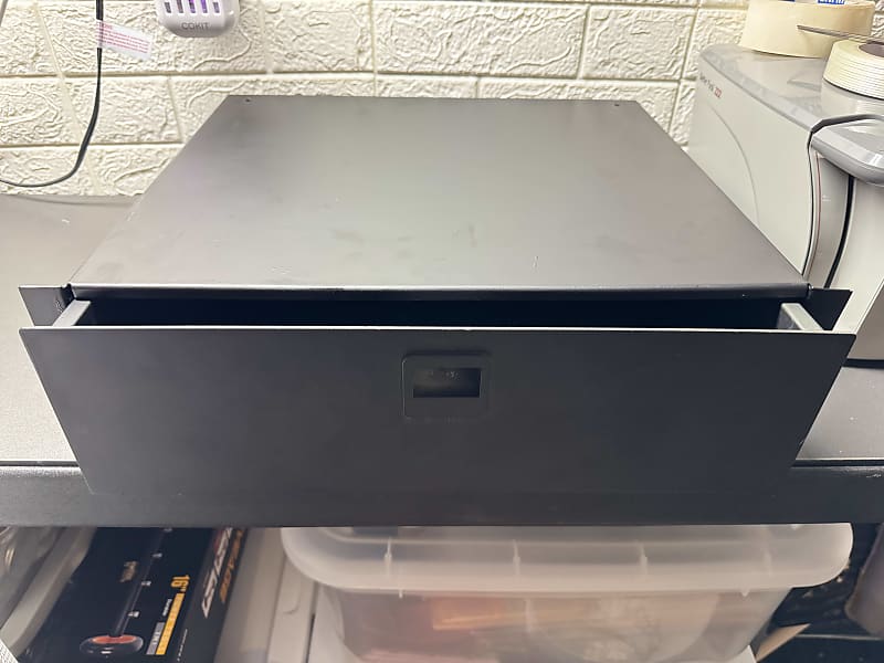 3U 19" Rack Mount DJ Drawer Equipment Cabinet Rackmount Black | Reverb