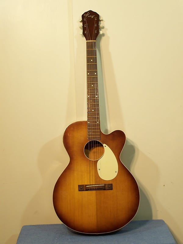 VINTAGE 1950's KAY USA ACOUSTIC CUTAWAY GUITAR K18 SUNBURST | Reverb