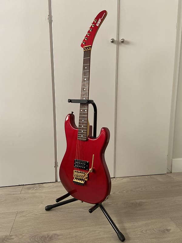 ESP Custom Shop Super Strat 1983 Candy Apple Red | Reverb