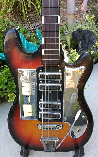 Rare Vintage 1963 Teisco/Demian/Lindell VN4 Sunburst Baritone | Reverb