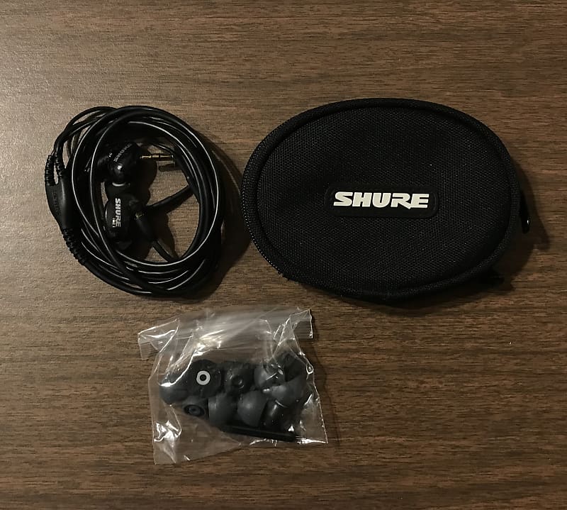 Shure SE215 Black IEM Earbuds In Ear Monitor | Reverb