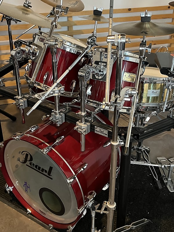 Pearl Masters Custom mid 90's - Dark Red | Reverb