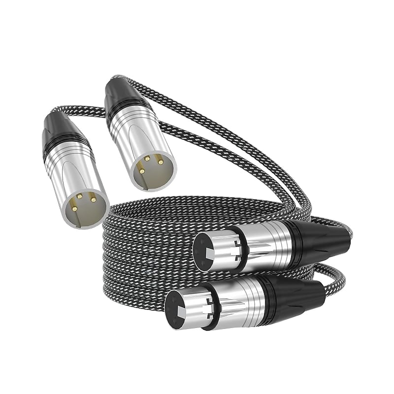 Braided Xlr Cables 25Ft 2 Pack, Long Xlr Cables, Xlr Male To | Reverb
