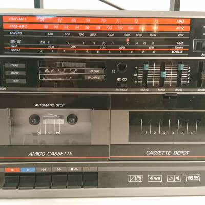 ITT Amigo Cass 514 Vintage Boombox, Cassette Player, Stereo | Reverb