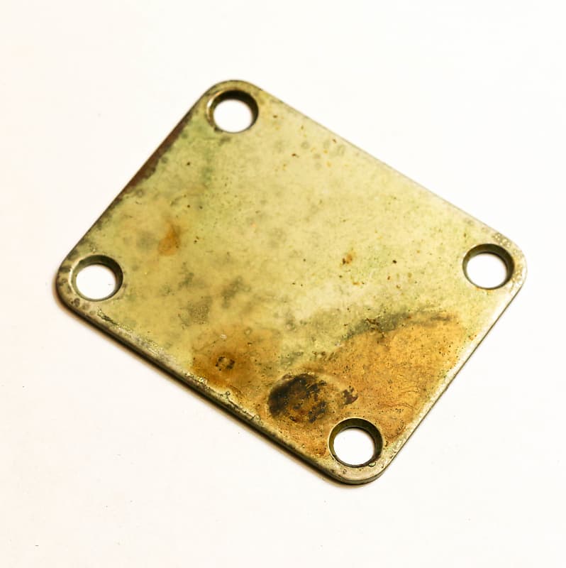 AGP Telecaster Tele Neck Plate - Aged Relic Nickel | Reverb