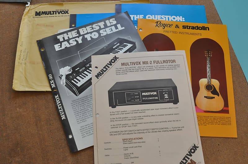 Multivox vintage catalog booklet brochure Multiple sheets and | Reverb