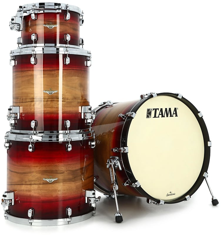 Tama Starclassic Maple ME42ZSLRWB 4-piece Shell Pack - Ruby | Reverb