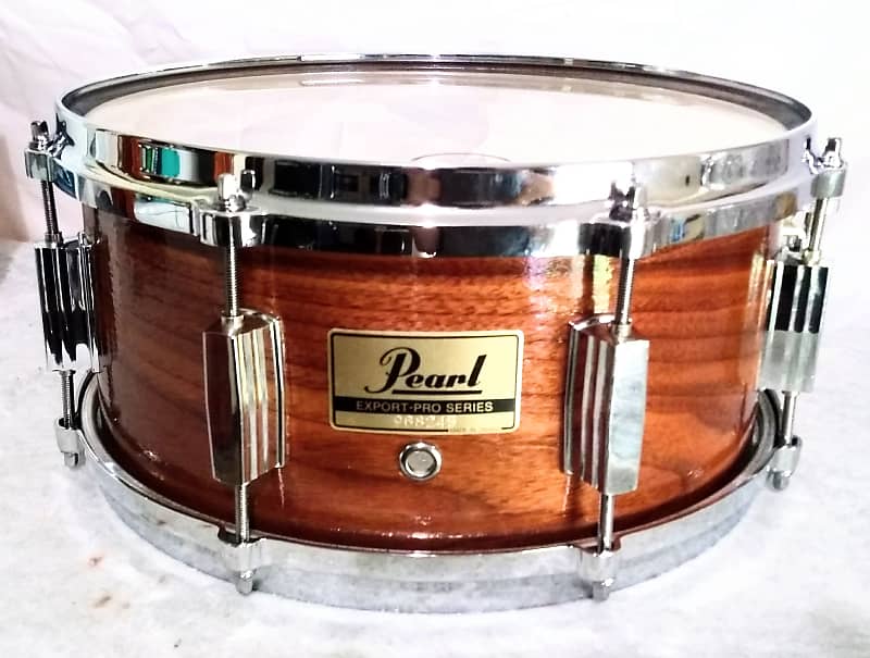PEARL EXPORT PRO SNARE DRUM 1992 - 1995 CLR LACQUER on Walnut | Reverb