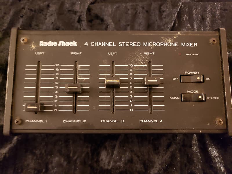Radio Shack 4 Channel Stereo Microphone Mixer - Black | Reverb