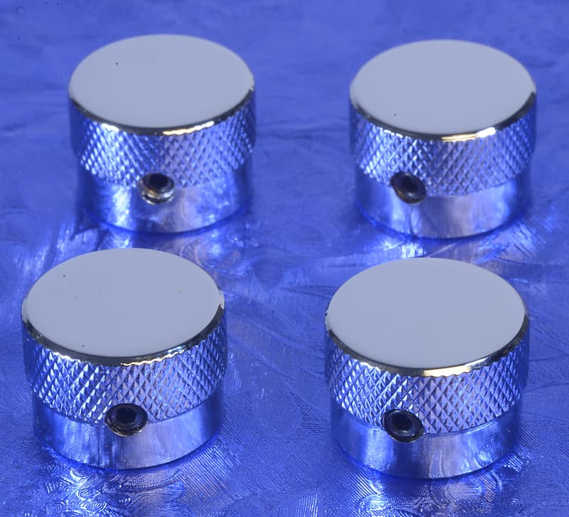 Four Chrome Control Knobs Generic Replacement For Gretsch | Reverb