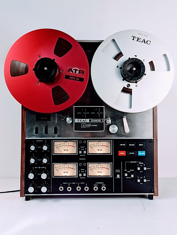 TEAC 3340S 10.5" Quad 4 Reel to Reel Tape Deck Recorder Pro | Reverb