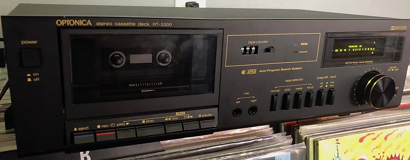Optonica RT-3300 Stereo Cassette Deck - Record/Play Black | Reverb