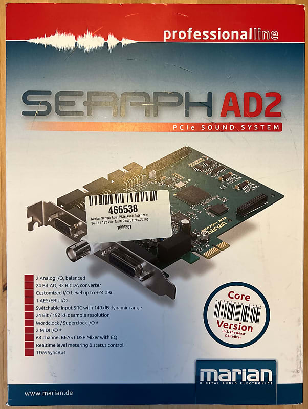 Marian Seraph AD2 - PCIe reference mastering/recording card | Reverb