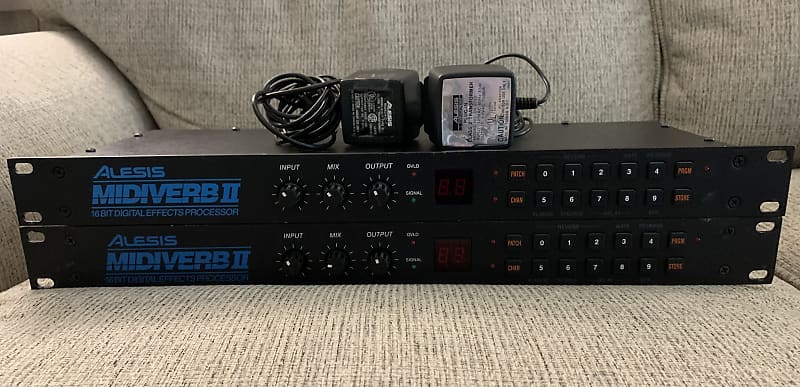 (2) Alesis Midiverb II w/Original Factory Adapter (Overload | Reverb