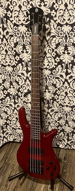 Spector neck- thru bass upgraded NS 2000s Red stain | Reverb