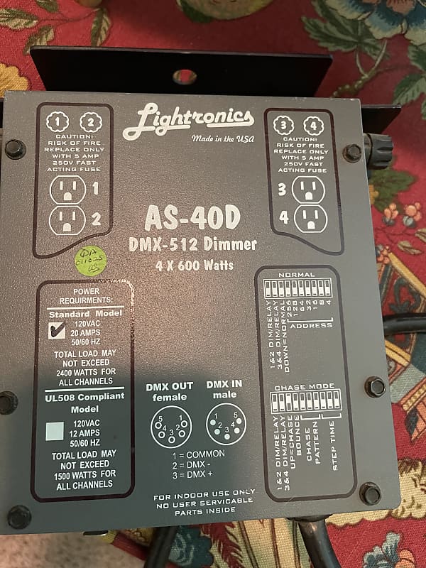 Lightronics AS-40D DMX-512 Dimmer Black | Reverb