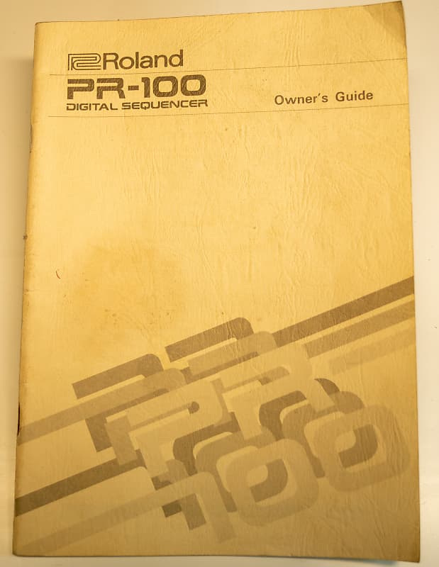 Roland PR-100 Digital Sequencer Owner's Guide | Reverb Australia