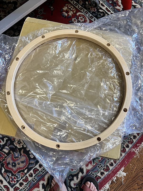 Unbranded 10 lug 14” wood hoop snare top/Tom | Reverb