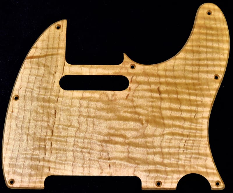 Flamed Maple Telecaster Style Solid Wood Pickguard | Reverb Canada
