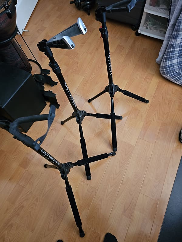 3 Pack - Ultimate Support GS-100 Guitar Stands 2020 - Black | Reverb