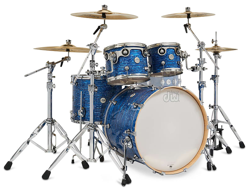 DW Design Series Shell Kit Royal Blue 4-Piece | Reverb