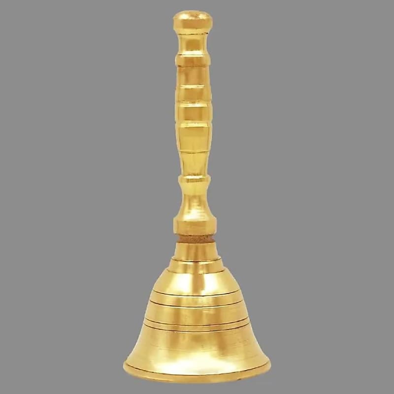 Solid Brass Ghanti for Pooja | Puja Bell for Temple | Hand | Reverb