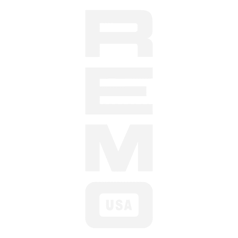 Remo Drum Logos-Vertical Logo / 16" / Matte White | Reverb
