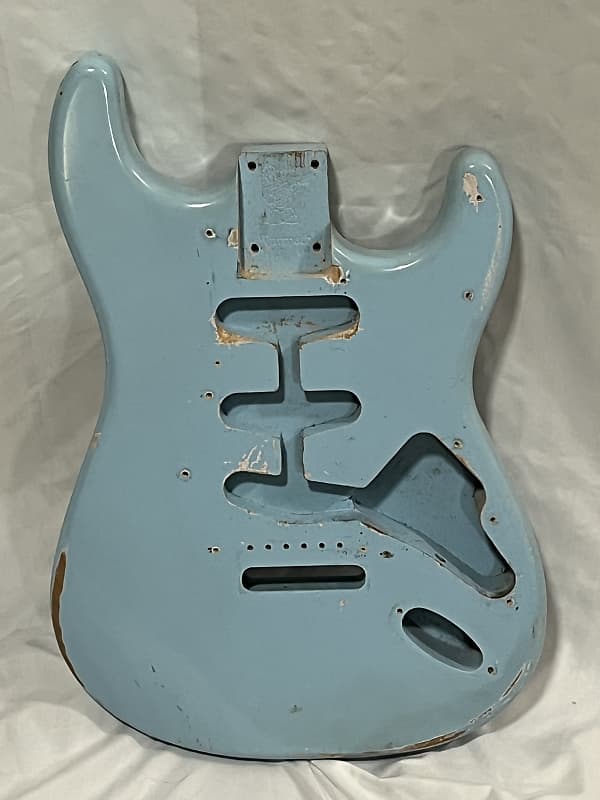 Warmoth Stratocaster Body 2007 - Sonic Blue Nitro | Reverb