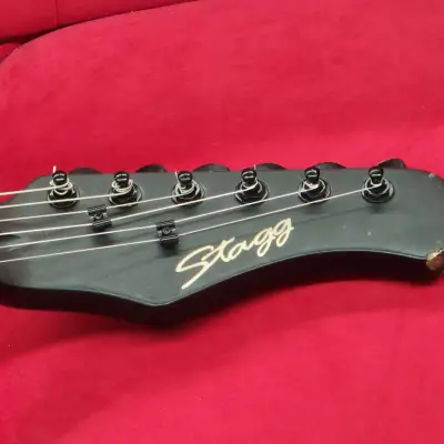 Stagg electric guitar Black satin with Kill Switch | Reverb